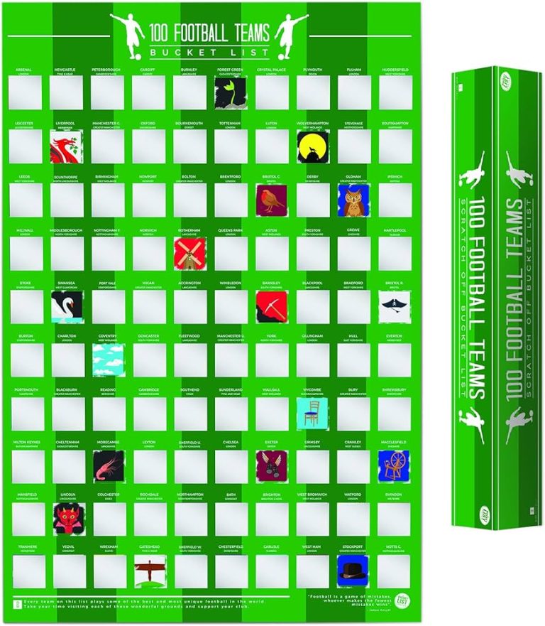 100 Football Teams Bucket List – Quirky Gifts Malta